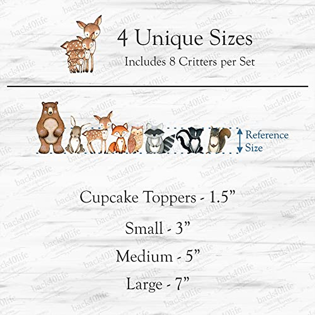 Forest Critters Painted Wooden Animal Cutout Shapes (Small (bundle of 8))