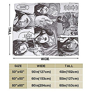 Throw Blanket Hange Zoe Attack On Titan Soft Microfiber Sofa Blanket Comfortable Luxury Air-Conditioning Quilt Large 80" X60“