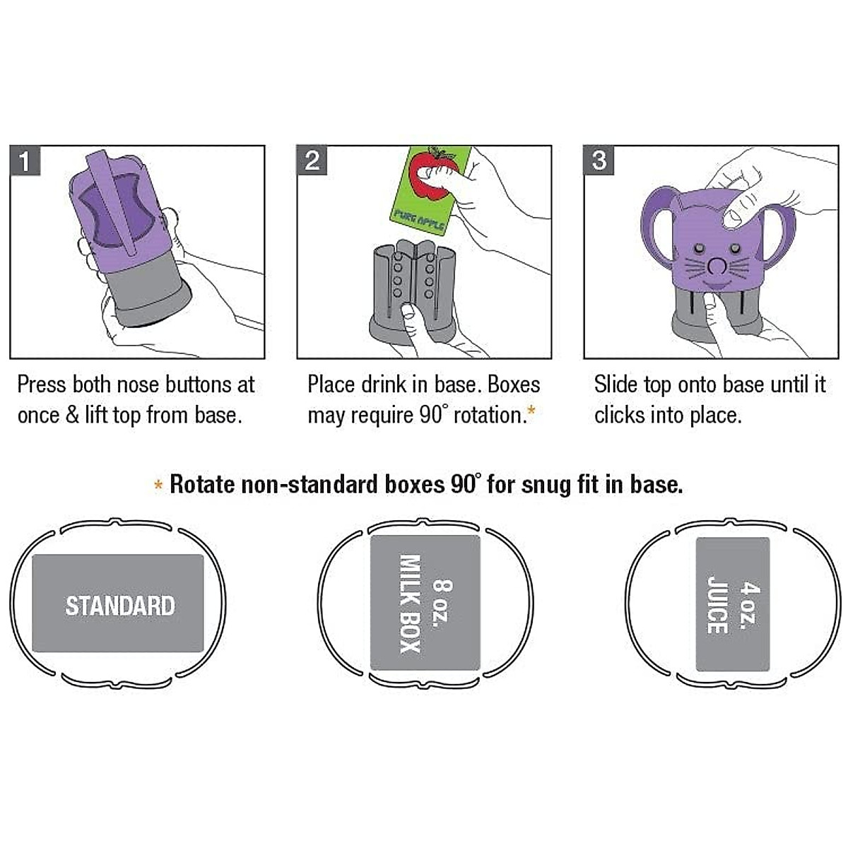 MyDrinky - The Adjustable Juice Box Holder Lime
