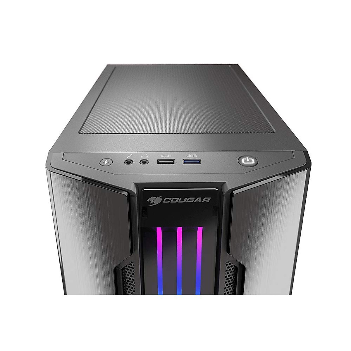 Cougar Gemini M Mini Tower Gaming Case with Addressable RGB and Dynamic Lighting Effects (Iron-Gray)