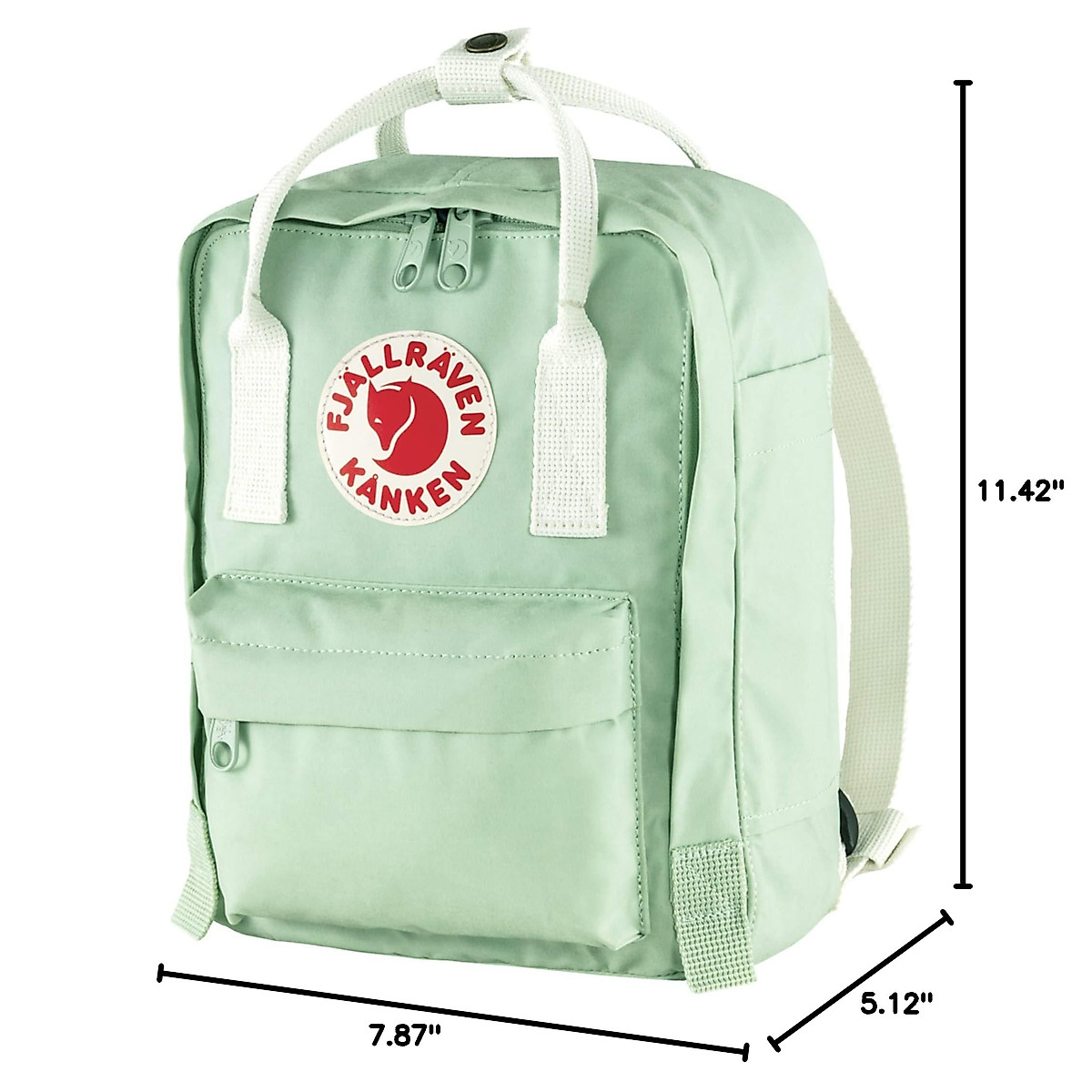 Fjallraven Women's Kanken Mini Backpack, Mint Green/Cool White, One Size
