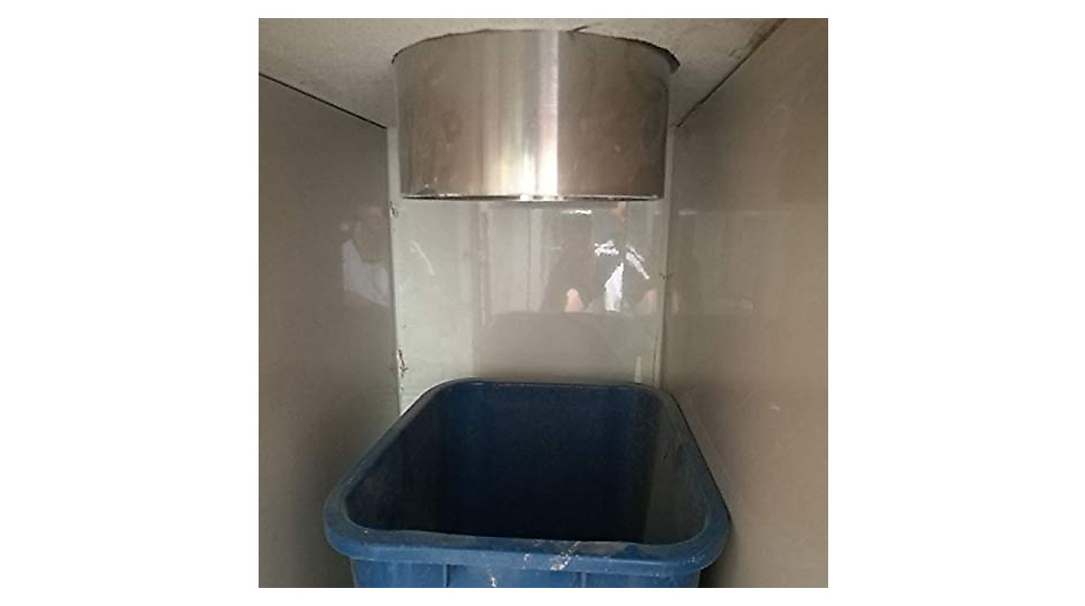 Pearlead Recessed Countertop Trash Bin Cover - Stainless Steel