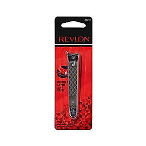 Nail Clipper by Revlon, Nail Care Tools, Curved Blade & Foldaway Nail File for Trimming & Grooming, Easy to Use (Pack of 1)