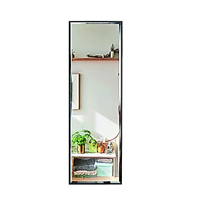 PETAFLOP 14x48 Inch Full Length Mirror Wall Mounted Rose Gold and Silver