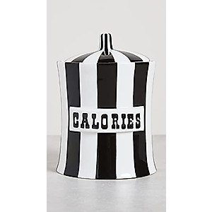 Jonathan Adler Women's Vice Calories Canister, Black/White, One Size