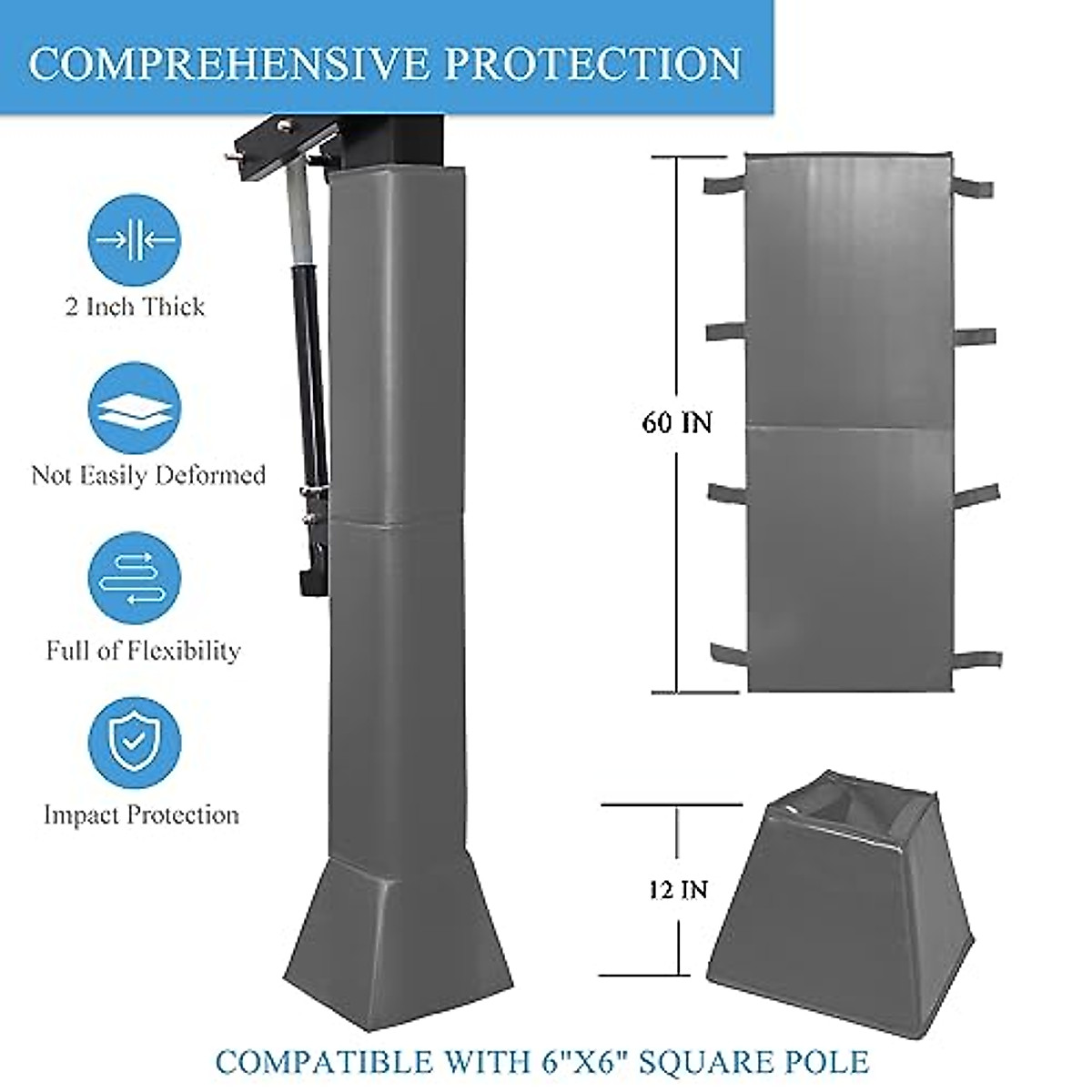 katop Basketball Pole Pad Basketball Pole Pads Basketball Pole Padding Basketball Hoop Pole pad Basketball Padding for Pole Basketball Hoop Pole Padding