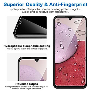 LYWHL [3 Pack for Samsung Galaxy A14 5G Screen Protector, Tempered Glass HD Clear 9H Hardness Protector Film for Galaxy A14, Anti Scratch Bubble Free Easy Installation Case Friendly - Transparent