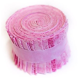 Mix Pink Jelly Roll pre-Cut, 100% Cotton Fabric Quilting Strips (2.5 inch - 20 Pieces)