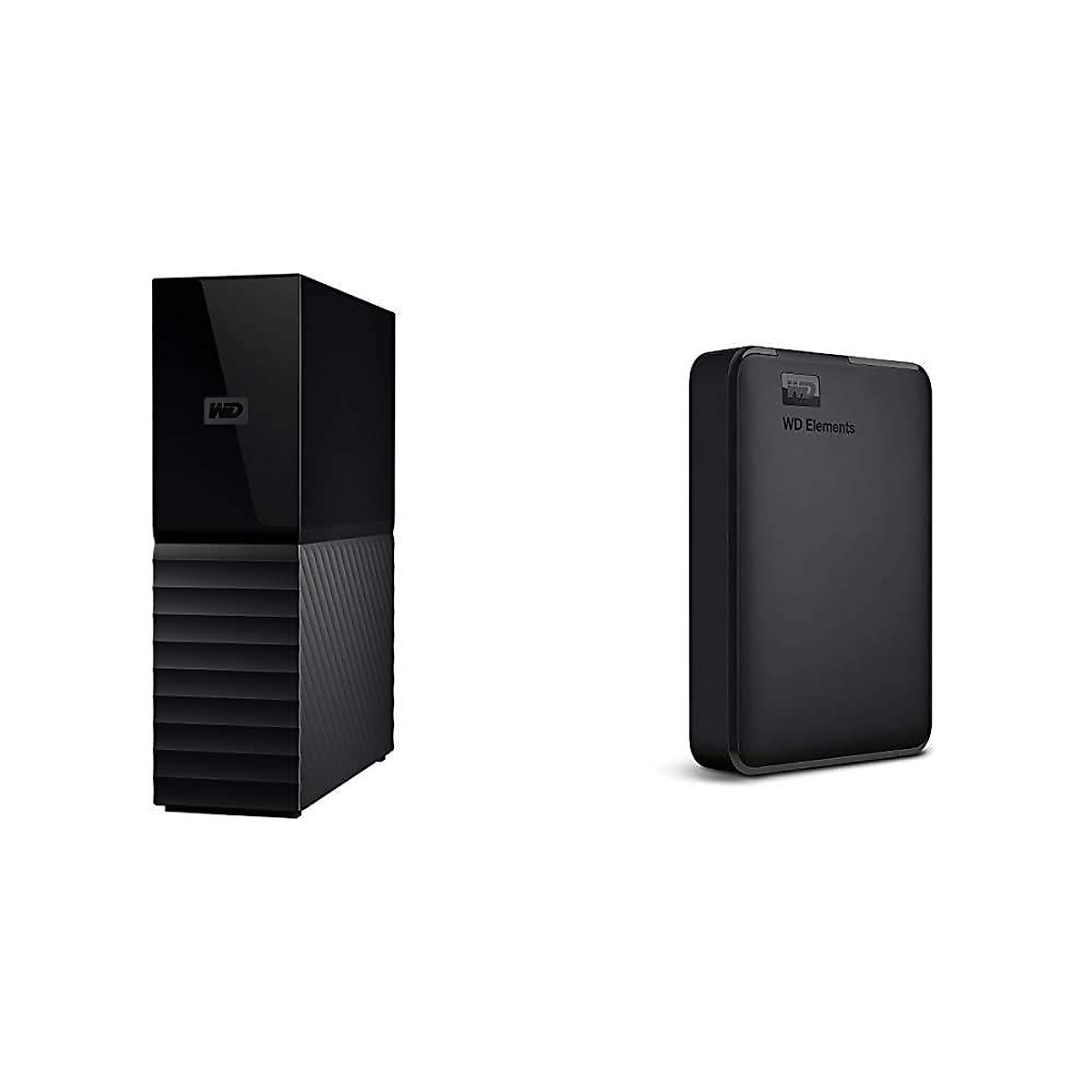 Western Digital My Book 8TB External Hard Drive + WD 4TB Elements Portable External Hard Drive