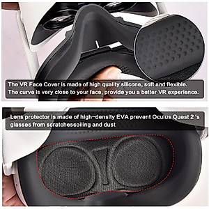 Hard Carrying Case for Meta/for Oculus Quest 2/ Quest 3 All-in-One VR Gaming Headset and Touch Controllers, Travel Storage Bag with Silicone Face Cover & Lens Protector & Accessories - Black