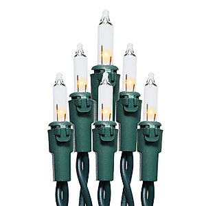 JinBest 200 Clear Christmas Lights, UL Listed Green Wire String Lights 66 Ft, Commercial Grade Pack of 2 Sets 100 Light, for Indoor Outdoor Party, Patio, Garden, Trees.