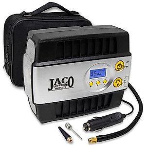 JACO SmartPro 12V Tire Inflator Air Compressor - Portable Automatic Digital Tire Pump (Max 100 PSI, 12-volt DC)