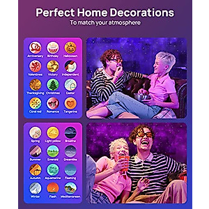 Galaxy Projector Star Projector, Christmas Room Decor Light for Kids and Adults, Smart Night Light for Bedroom with Bluetooth Speaker, APP Control, Remote Control