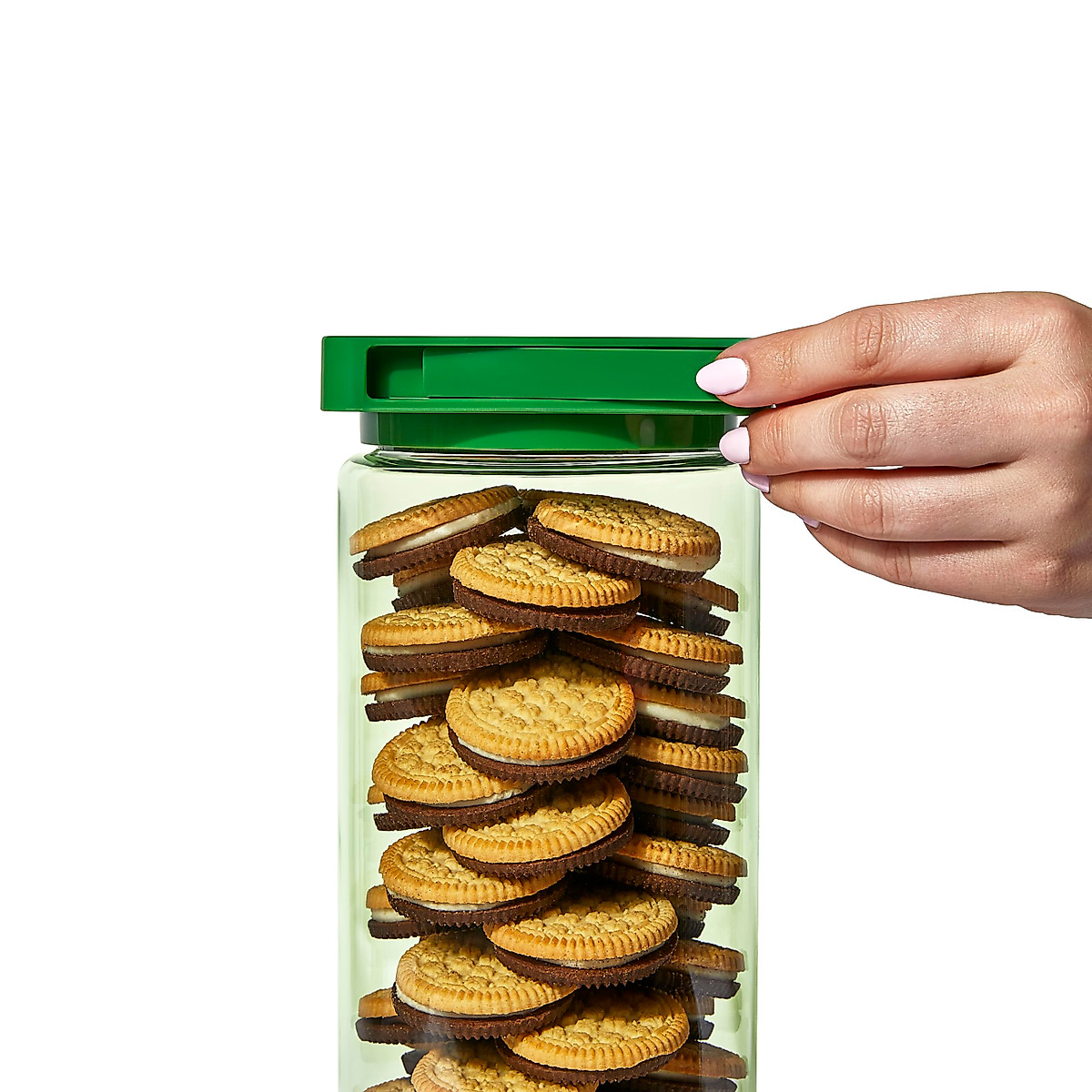 Cliik 3-Pack Magnetic Stackable Kitchen Containers, Jars for Organization and Storage, Kitchen Storage & Pantry Organizer with Lid, Shatterproof, Leakproof & Airtight