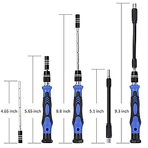 Yasoca 80 in 1 Precision Screwdriver Set,Magnetic Screwdriver Bit Kit,Professional Electronics Repair Tool Kit with Flexible Shaft,Portable Bag for PS4,Laptop,iPhone,Computer,Phone,Xbox,Tablets,Cam