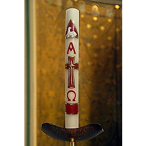 Large 18in (45cm) Easter Paschal Candle Cirio Lent Pascual Semana Santa Holy Week