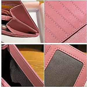 LIOONS Wallet Women's Leather Wallet Multi Card Slot Storage Card Holder Portable Simple Coin Purses Long Style Coin Purse Unisex Tear-Resistant