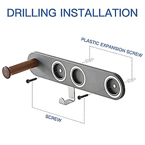 SINGSUO Hair Dryer Holder for Dyson, Wall Mount Blow Dryer Holder for Dyson, Magnetic Hair Dryer Wall Bracket, Hair Dryer Hanger, Hair Dryer Organizer for Dyson (Large, Gray)