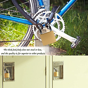 Lock 32mm, 2 Pcs Padlocks, Small Padlock with Keys (keyed Alike), Lock with Key Padlock for Travel Bags, Gym Locker Padlocks, Keyed Padlocks (Yellow)