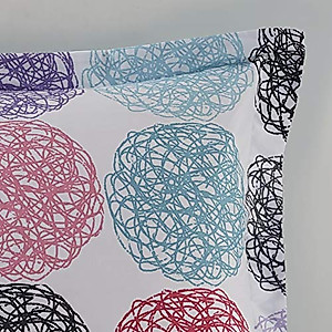 Mi Zone Carly Comforter Set, Doodled Circles Polka Dots Bed Sets– Ultra Soft Microfiber Teen Bedding For Girls Bedroom, Twin/Twin XL, Teal Purple 3 Piece