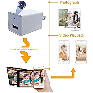 DENT Spy Camera Wireless Hidden WiFi Camera 1080P HD Nanny Cam Pet Security Camera Indoor, White