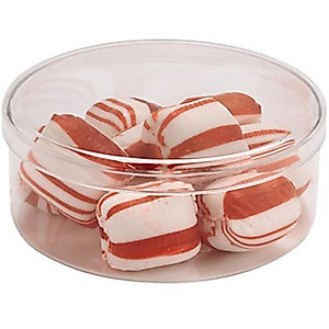 Pioneer Plastics 022C Clear Round Plastic Container, 2.75" W x 1.0625" H, Pack of 2