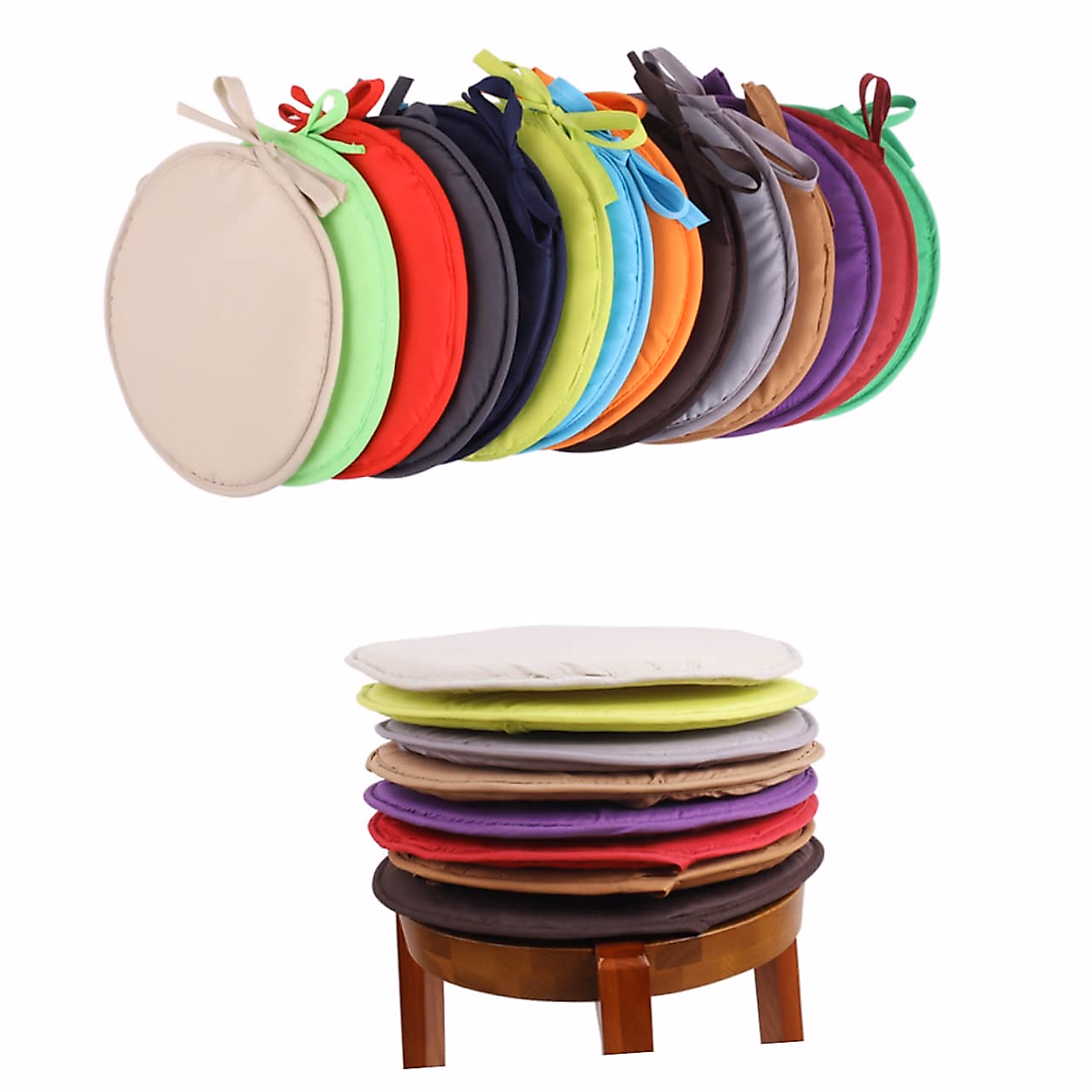 CAXUSD Patio Chair Cushion 1pc Office Round Cushion Car Cushion Seat Car Seat Pads Round Chair Cushions Reading Bed Rest Pillow Outdoor Chair Pads Lumbar Support Sponge s for Home