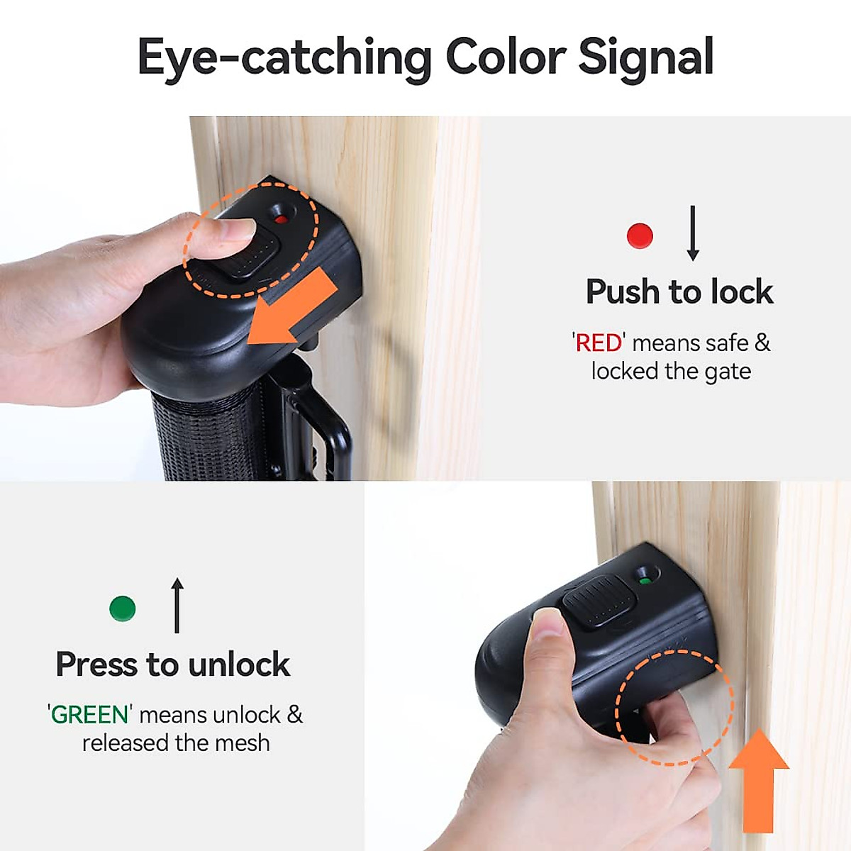 COMOMY Retractable Baby Gate for Stairs, 0-71" Mesh Dog Gate for House Doorways Hallways, 33" Tall Extra Wide Child Safety Gate for Kids Pets, Indoor and Outdoor (Black)