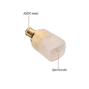 A2DC to 0.78mm 2 Pin Adapter, Male to Female Lightweight Wearable Universal Earphone Cable Connector for LS200 for CKR90 for LS400 (Transparent)
