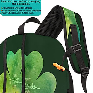 St. Patrick's Day St. Patrick's Day Clover Bookbag School Backpack Teens Girls Boys Schoolbag Shoulder Computer Hiking Gym Travel Casual Travel Daypack