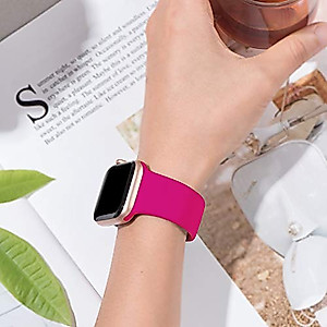 SWHAS Watch Bands Compatible with Apple Watch Bands 38mm 40mm 41mm Women Men Girls, Soft Silicone Wristbands Replacement Strap Compatible with iWatch Series 8 SE 7 6 5 4 3 2 1, 14 Pack