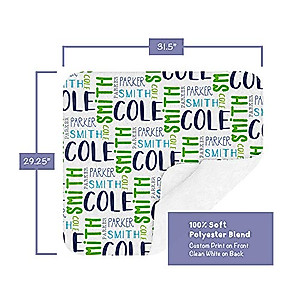 Personalized Baby Blanket with Name –Extra Soft, Premium Quality Baby Blanket for Girls & Boys with Customized Full Name Dyed Into Fabric–Fade Proof, Machine-Washable (Bubblegum Bubble)