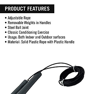 Everlast Adjustable Speed Rope Socket, 11'