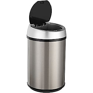 Hanover 12-Liter / 3.1-Gallon Stainless Steel 12 Liter-3.1 Gallon Home and Kitchen | Fingerprint Smudge Resistant | Soft Close | Sensor Lid, 12L Trash Can 3