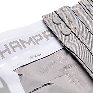 CHAMPRO Unisex-Youth Triple Crown Pinstripe Polyester Baseball Pants, Grey, Black PIN, X-Large