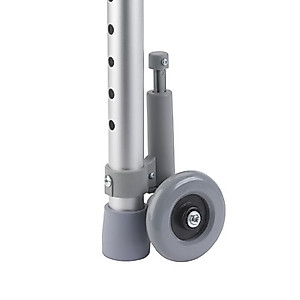 Drive Medical 10106 Rear Glide Walker Brakes with Wheel, Gray