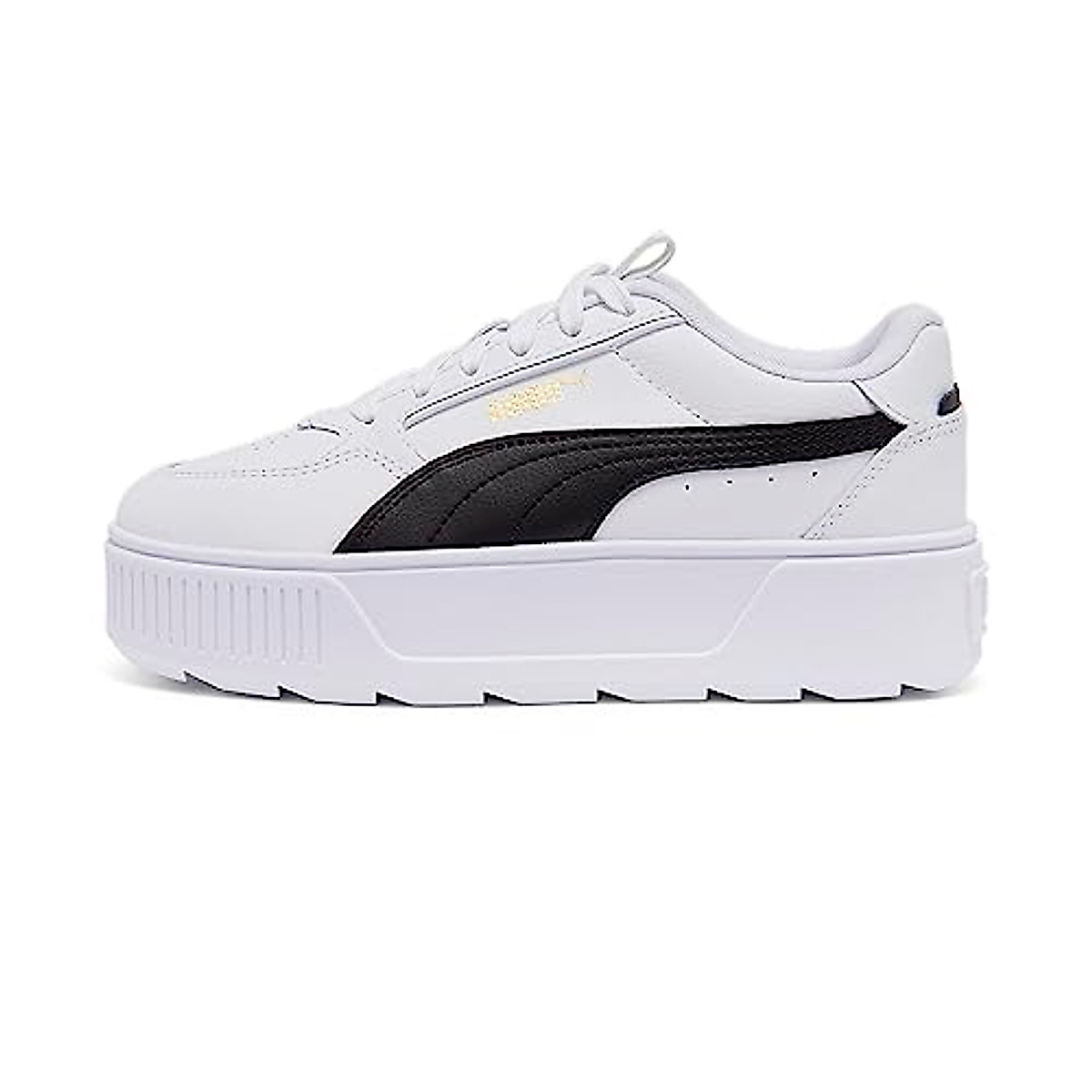 PUMA Womens Karmen Rebelle Sneaker, Womens White Womens Black, 8.5
