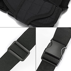 Left Handed Leg Holsters for Pistols, Drop Leg Holster Thigh Gun Holster for Men, Airsoft Pistol Holster Adjustable Tactical Leg Harness for Large Medium Pistols
