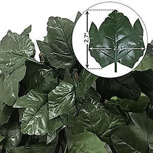 Expandable Fence Privacy Screen for Balcony Patio Outdoor,Decorative Faux Ivy Fencing Panel,Artificial Hedges (2PC,Single Sided Leaves)…