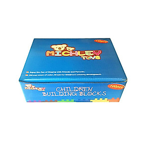 MICHLEY Toddler Toys Number Blocks Big Particle Plastic Smooth 100 PCS Building Blocks Splicing intersting Puzzle Play Toys for Kids 3+