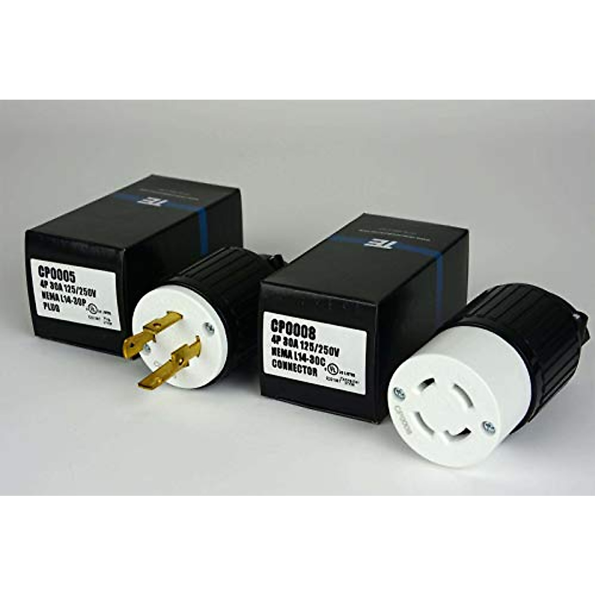 TEMCO NEMA L14-30P / L14-30R Plug Set 30A 125/250V Locking UL Listed / Generator