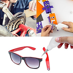 PATIKIL 25Ga Tapered Tip Dispensing Needle, 50Pcs Plastic Needle Tube Blunt Tips with Luer Lock for Glue Oil Applicator, Red