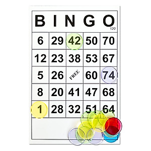 SEETOOOGAMES Bingo Game Cards Sheets - Paper Bingo Cards Bulk Reusable - Bingo Set for Adults, Family, Party, Large Groups - Pack of 120