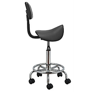 Hydraulic Saddle Salon Stool Massage Chair Tattoo Facial Spa Office Backrest