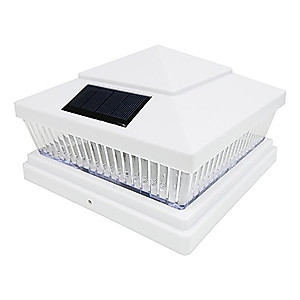 iGlow 8 Pack White Outdoor Garden 6 x 6 Solar SMD LED Post Deck Cap Square Fence Light Landscape PVC Vinyl Wood Bronze