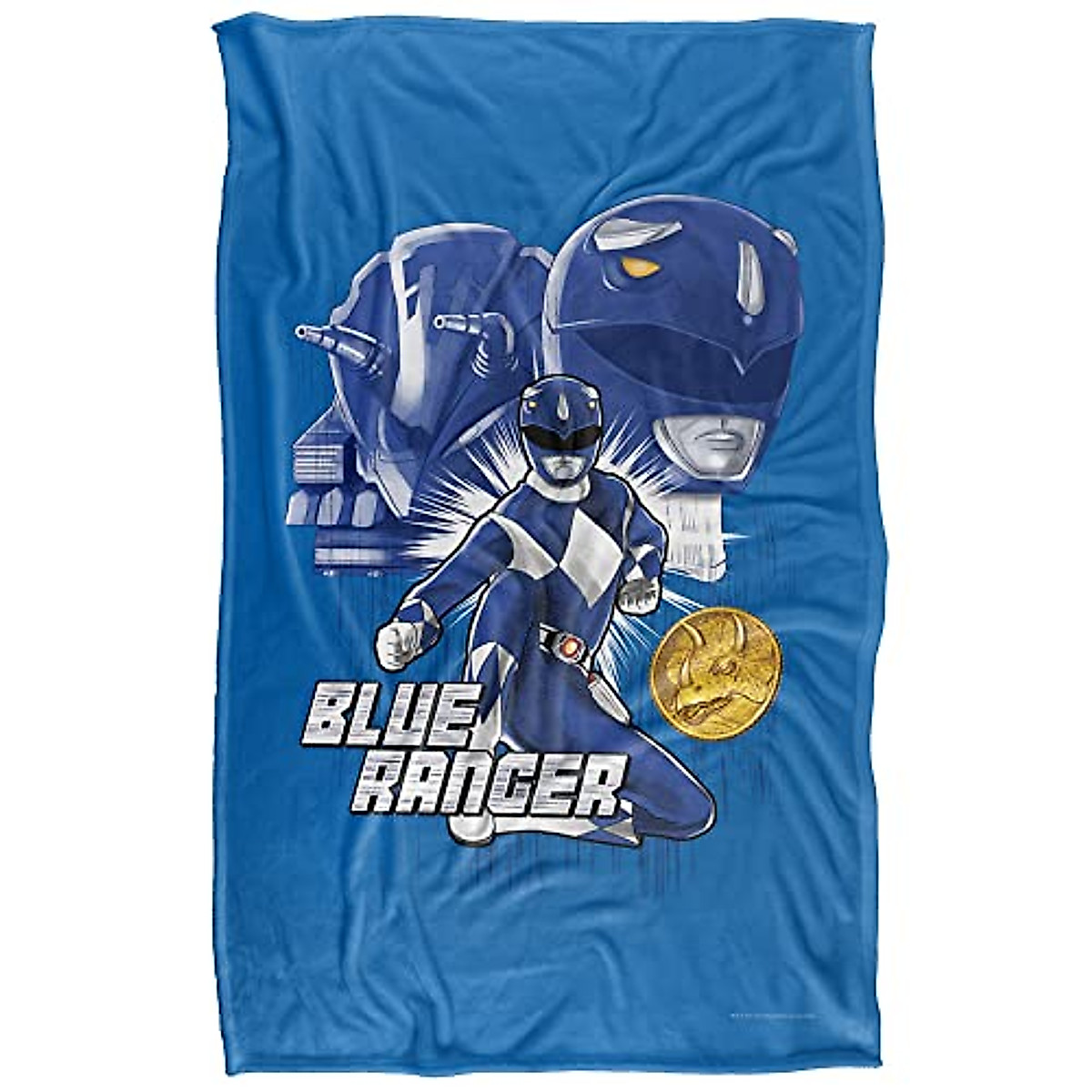 Power Rangers Blue Ranger Silky Touch Super Soft Throw Blanket 36" x 58"
