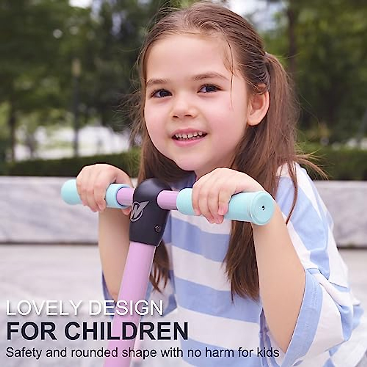 Electric Scooter, Electric Scooter for Kids Age of 6-14, Kick-Start Boost and Gravity Sensor Kids Electric Scooter, 5 Miles Range, LED Light-Up 5" Wheels UL Certified E-Scooter (Pink)