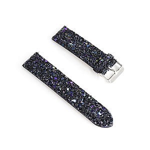 Bling Bands Compatible with Samsung Galaxy Watch 7 6 5 4 Band 40mm 44mm/ Galaxy Watch 6 4 Classic Band 43mm 47mm 46mm 42mm/Watch 5 pro 45mm/Active 2 Band, 20mm Bling Glitter Leather Band