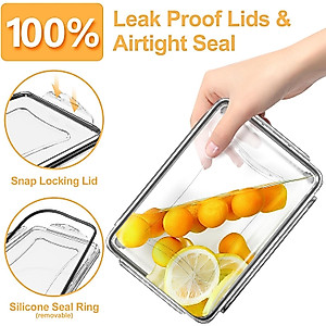 AISOON 40 Piece 85Oz Large Food Storage Containers with Lids,BPA Free, Leak-Proof Kitchen Organizers Ideal for Pantry Organizers, Cereal Containers, Microwave & Dishwasher Safe, Labels and Accessories