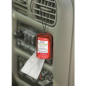 Diono Bag-It Small Portable Trash Bag Dispenser, Perfect For Soiled Baby Diapers, Pocket Sized On The Go Refillable Bag Dispenser, Red